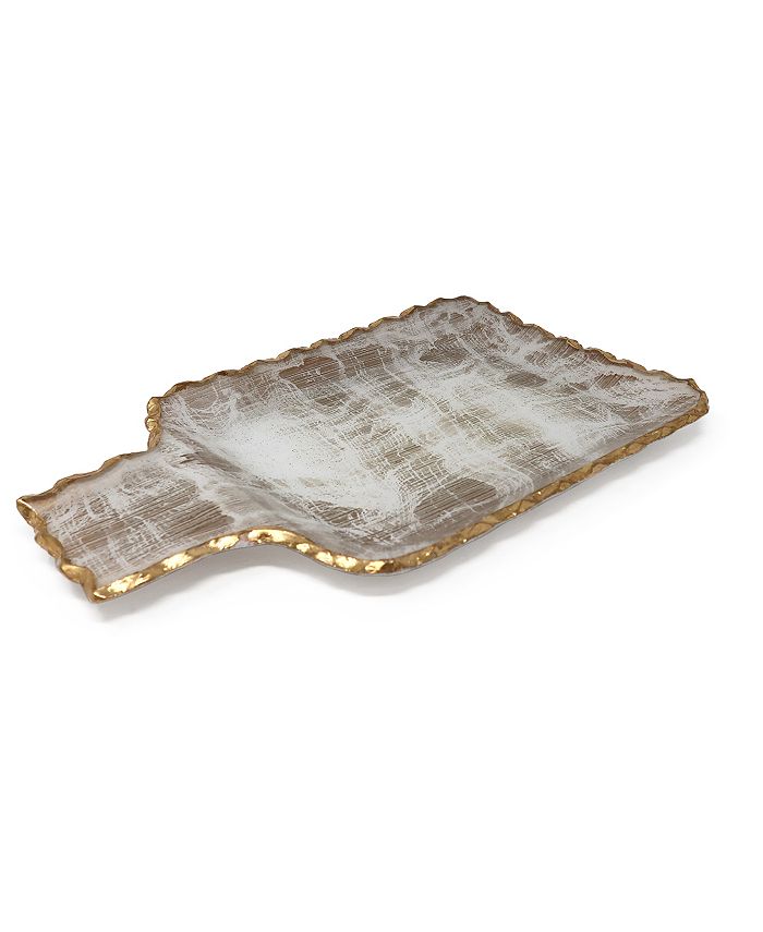 Classic Touch Gold-Tone Brushed Tray, Small - Macy's