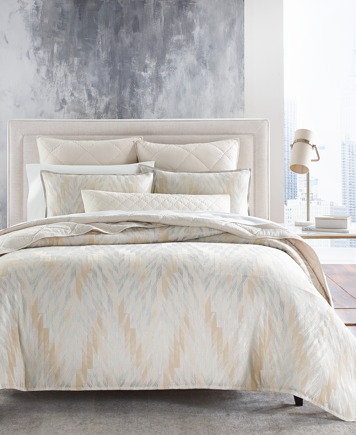 Click here for Hotel Collection Textured Chevron 3-Pc. Comforter... prices