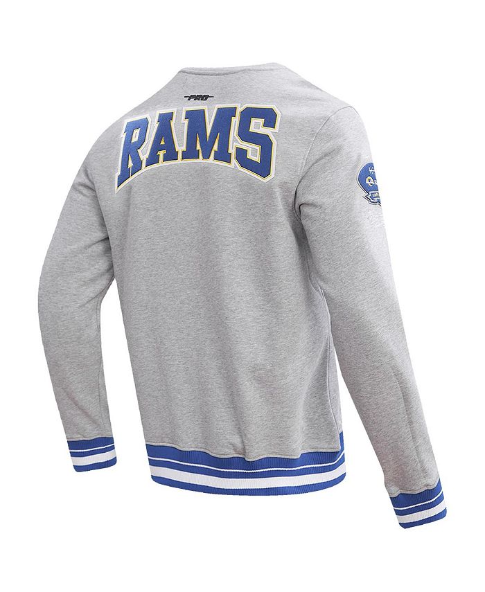 Pro Standard Men's Heather Gray Los Angeles Rams Crest Emblem Pullover ...