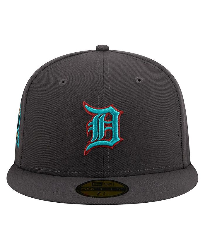 New Era Men's Graphite Detroit Tigers Print Undervisor 59FIFTY Fitted ...