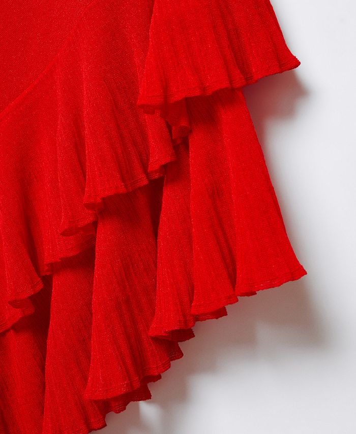 MANGO Women's Asymmetric Ruffled Dress - Macy's