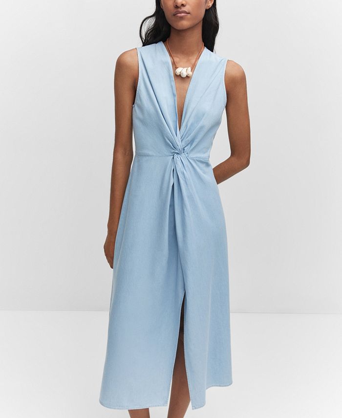 MANGO Women's Knot Midi Dress - Macy's