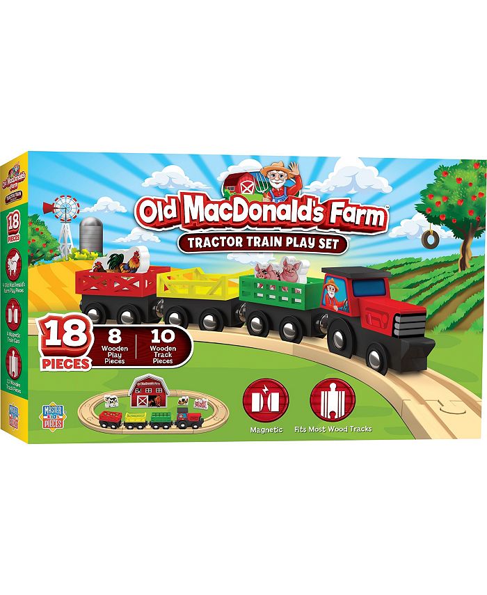 Masterpieces Old MacDonald's Farm Tractor Train Play Set for Kids - Macy's