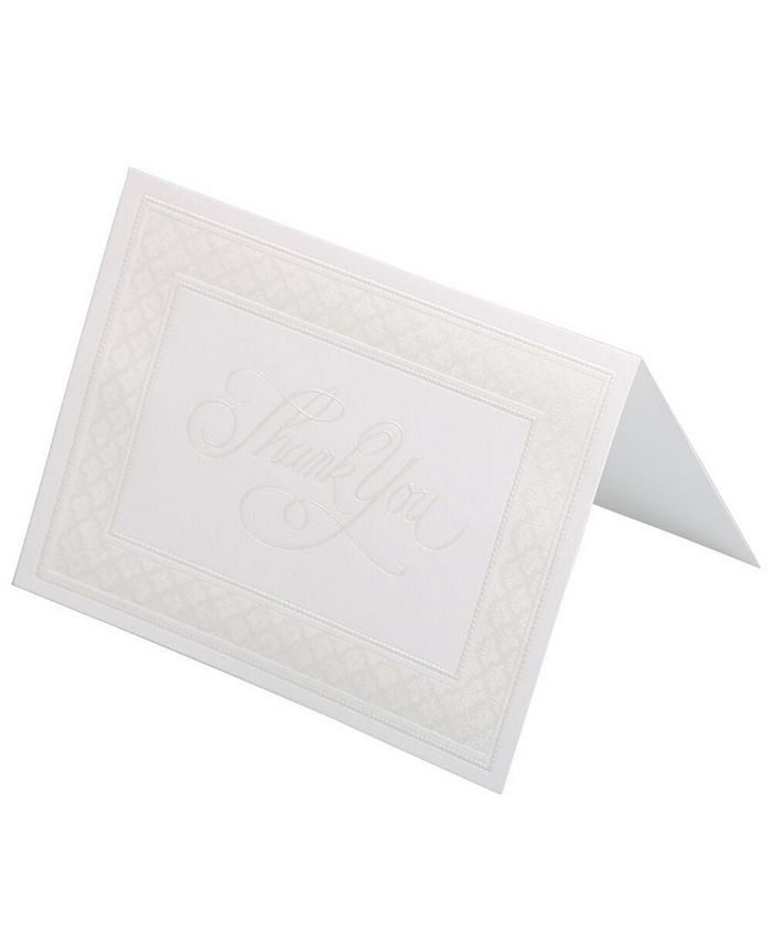 JAM Paper Blank Thank You Cards Set - Cards with Border - 104 Cards 100 ...