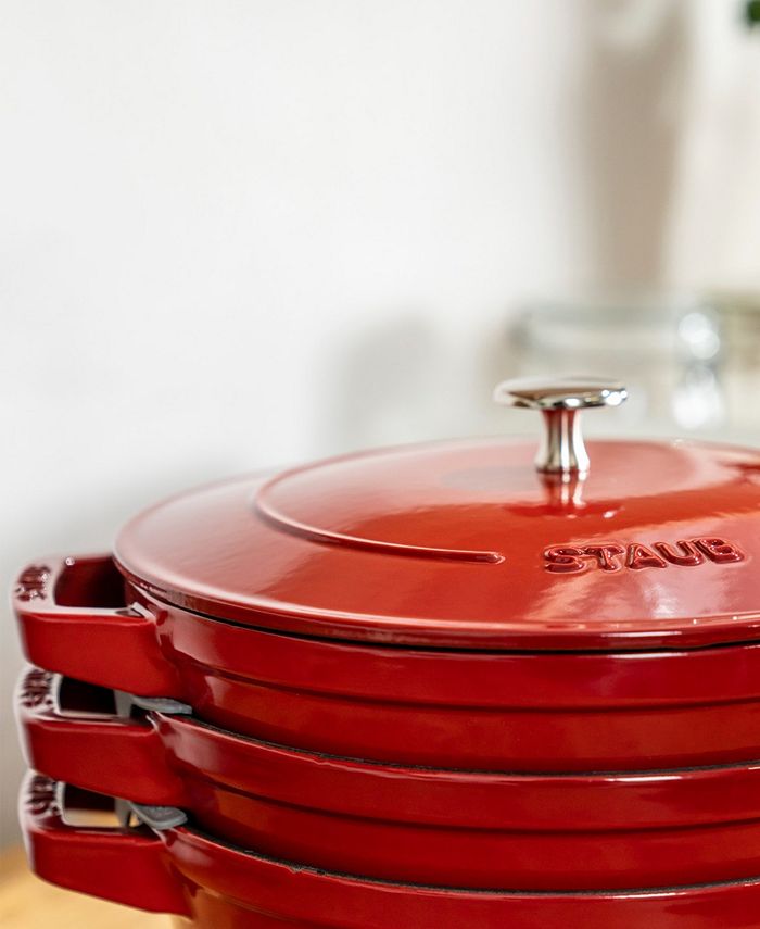 Staub Cast Iron 4 Piece Stackable Set - Macy's