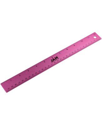 JAM Paper Strong Aluminum Ruler - 12" - Metal Ruler with Non-Skid Cork ...