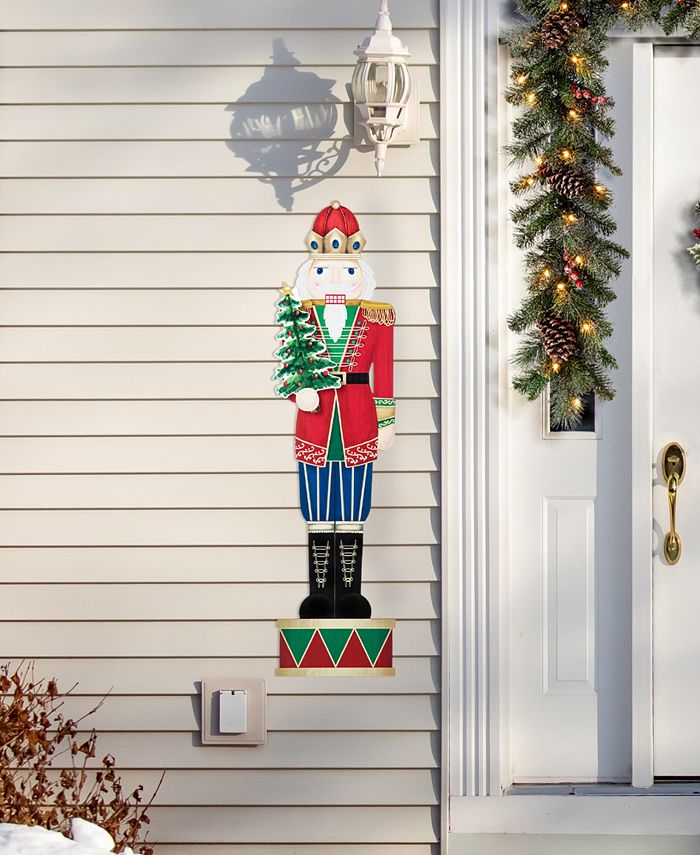 Glitzhome 42" H Wooden Nutcracker Porch Decor - Macy's