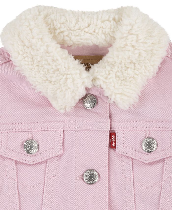 Levi's Baby Girls Sherpa Lined Trucker Denim Jacket - Macy's