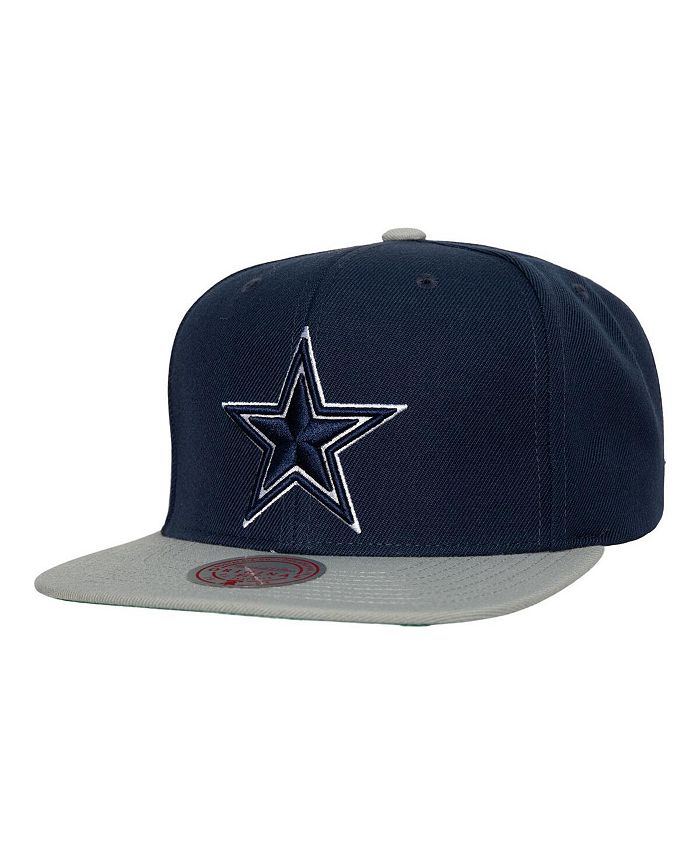 Mitchell & Ness Men's Navy, Silver Dallas Cowboys Team 2-Tone Snapback ...