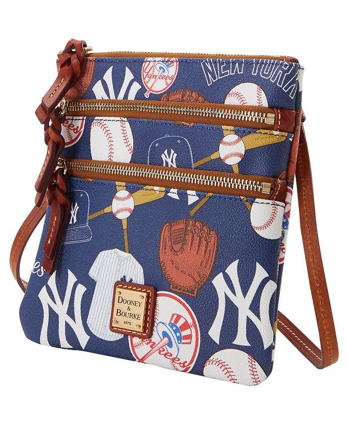 Dooney & Bourke Women's New York Yankees Game Day Triple Zip Crossbody ...