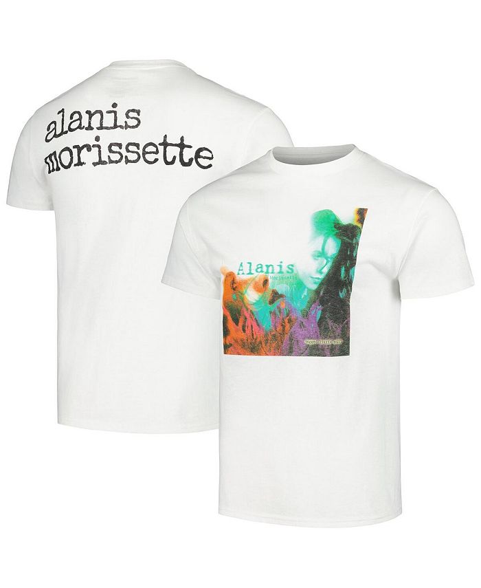Manhead Merch Men's White Alanis Morissette Jagged Little Pill T-shirt ...