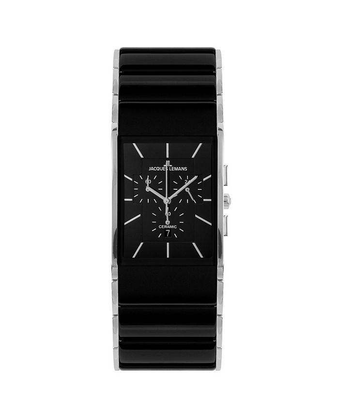 Jacques Lemans Men's Dublin Watch with High-Tech Ceramic Strap, Solid Stainless Steel ...