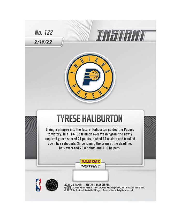 Panini America Tyrese Haliburton Indiana Pacers Parallel Instant ...