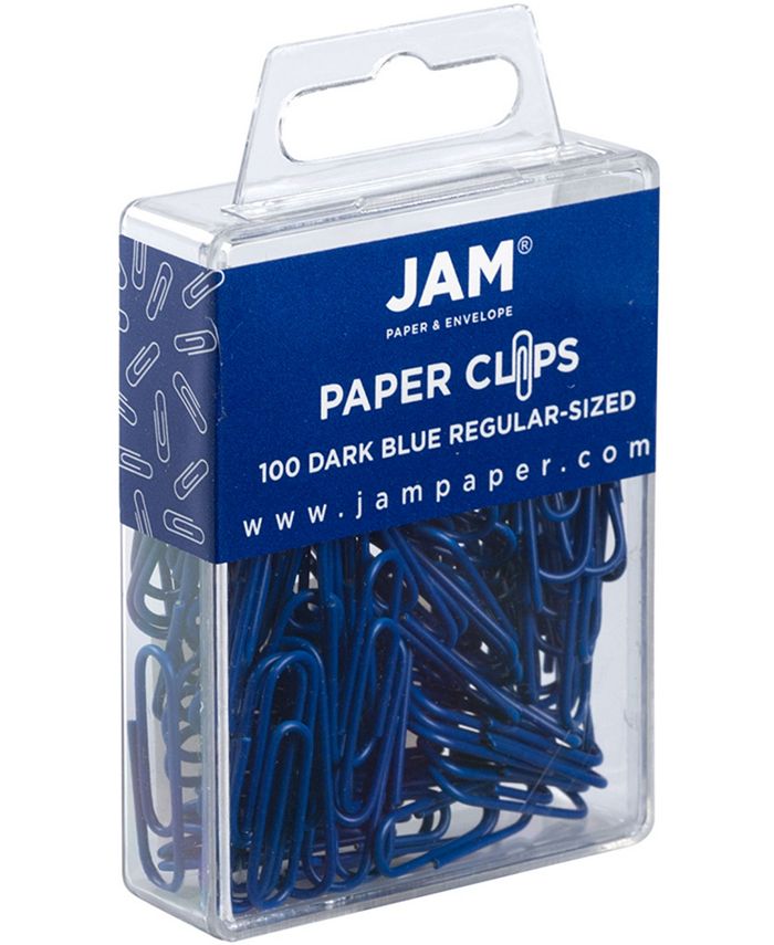 JAM Paper Colorful Standard Paper Clips - Regular 1" - Paperclips - 100 ...