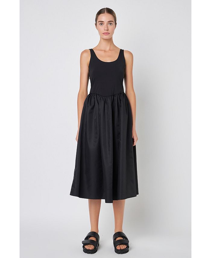 Grey Lab Women's Combination Soft Midi Dress - Macy's