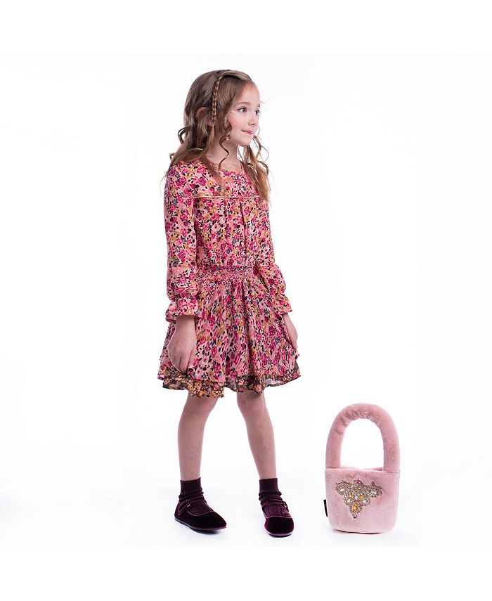 IMOGA Collection Big Girls LESLIE FW23 ROSE CHIFFON DRESS - Macy's