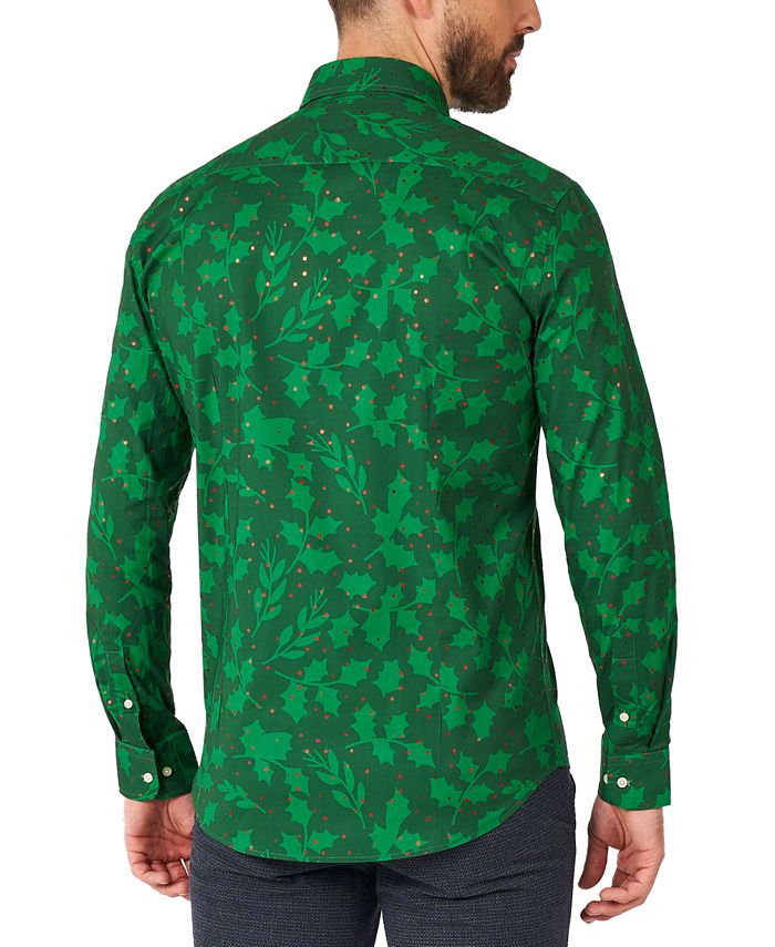 OppoSuits Men's Long-Sleeve Green Berry Shirt - Macy's
