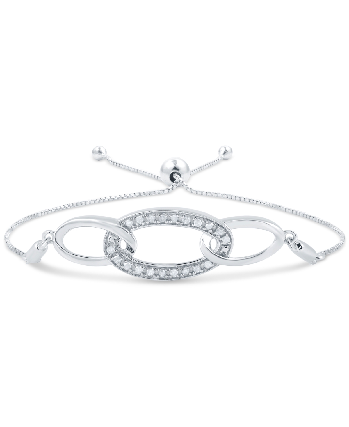 Click here for Diamond Ovals Bolo Bracelet (1/6 ct. t.w.) in Ster... prices