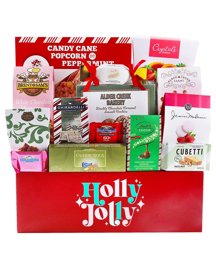 Alder Creek Gift Baskets Holiday Holly Jolly Gift Crate, 13 Piece - Macy's