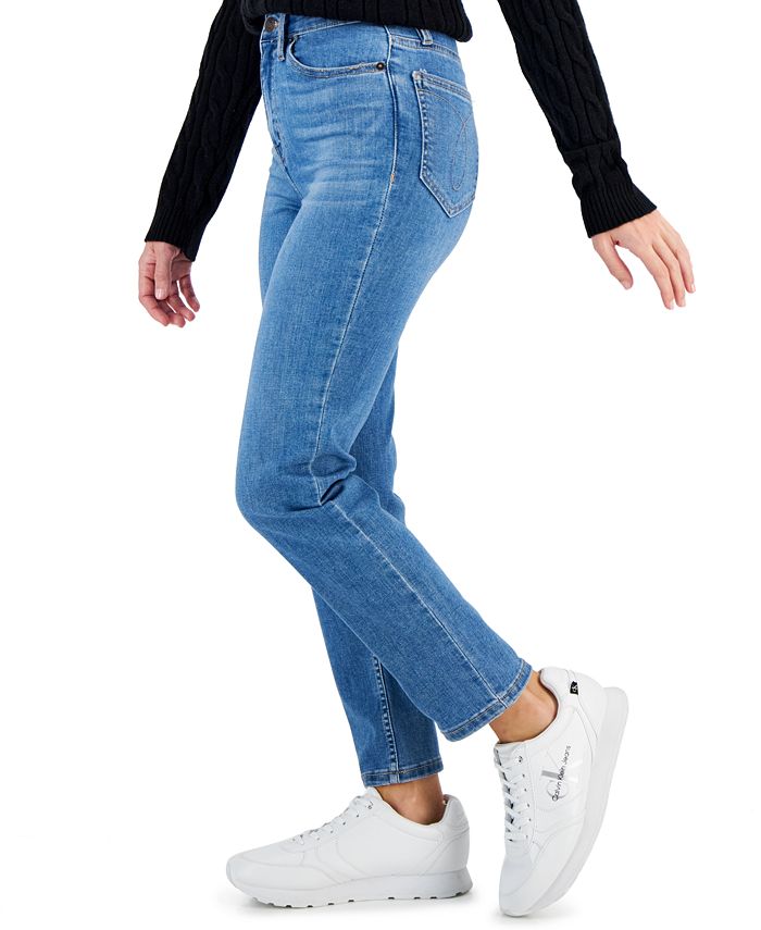 Calvin Klein Jeans Petite High-Rise Slim-Leg Jeans - Macy's
