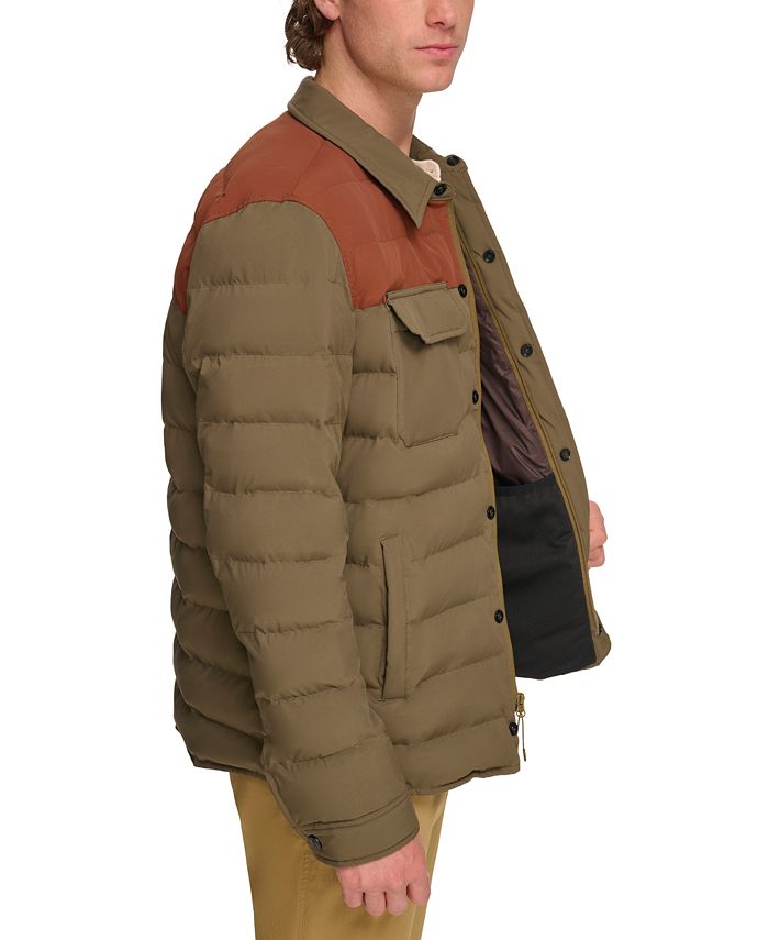 BASS OUTDOOR Men's Colorblocked Padded Shacket - Macy's