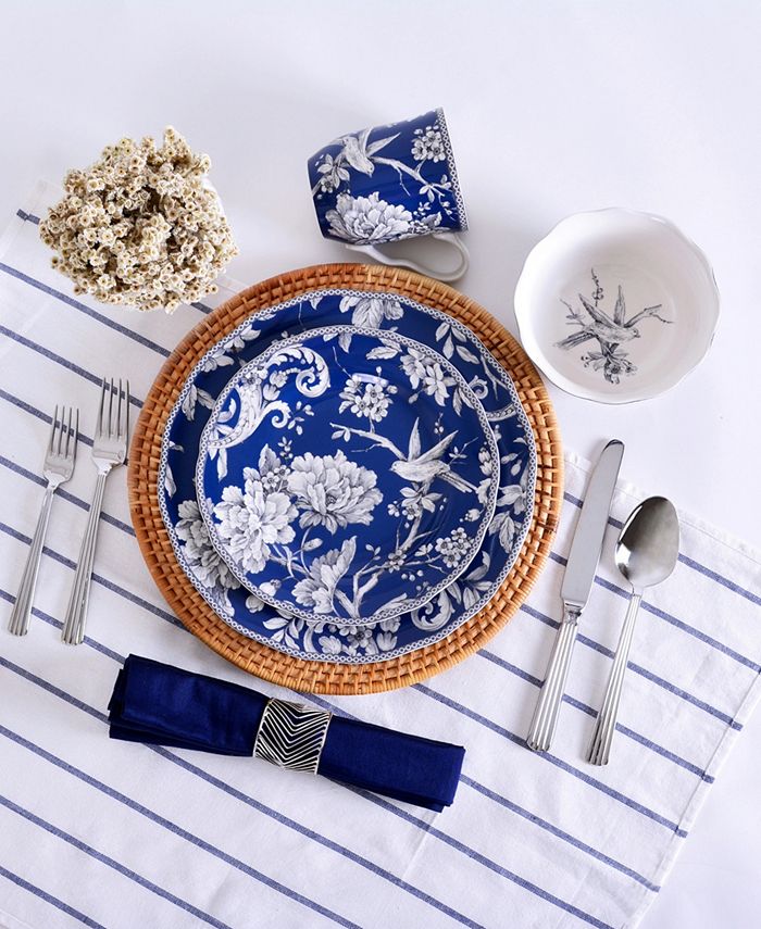 222 Fifth Adelaide Toile 16 Piece Dinnerware Set, Service for 4 - Macy's