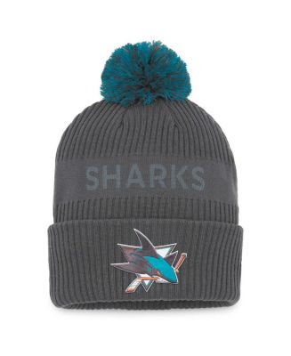 Men's Fanatics Charcoal San Jose Sharks Authentic Pro Home Ice Cuffed ...