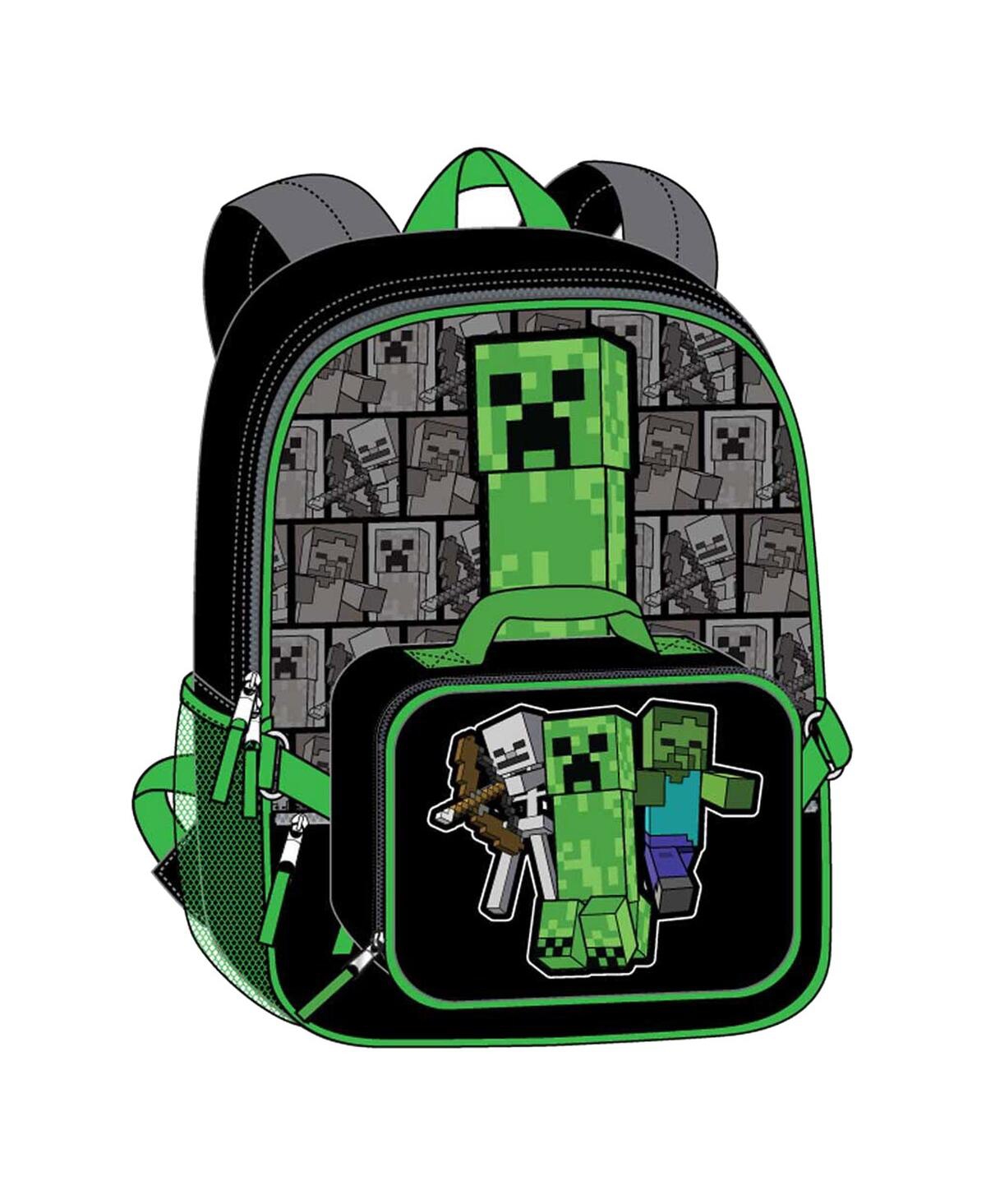Bioworld Minecraft Backpack And Lunchbox Set In Black | ModeSens