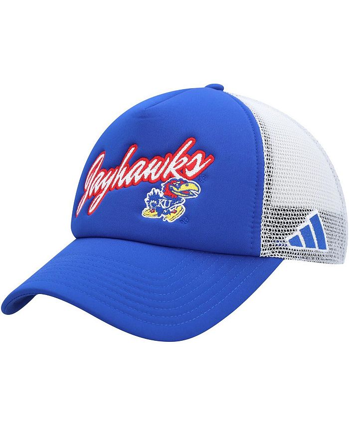 adidas Men's Royal Kansas Jayhawks Script Trucker Snapback Hat - Macy's