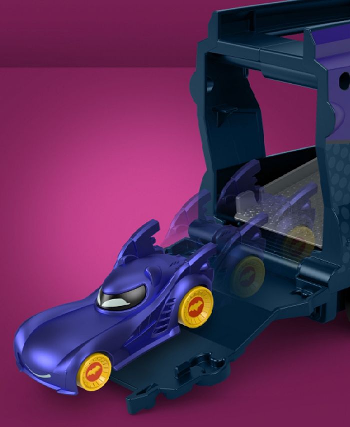 BatWheels Fisher-Price DC Toy Hauler and Car, Bat-Big Rig with Ramp and ...
