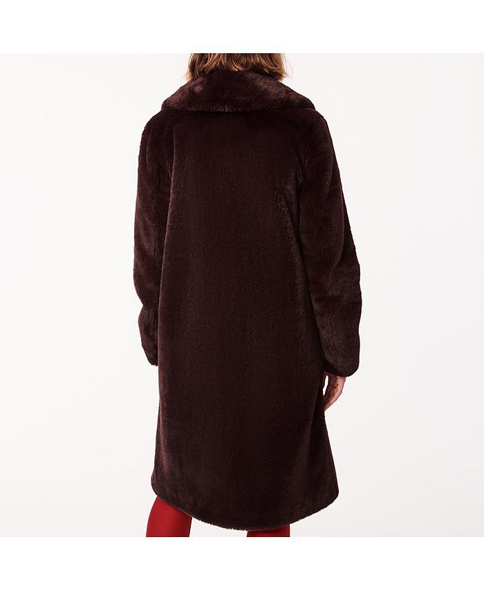 Bernardo Women's Shawl Collar faux fur Coat - Macy's