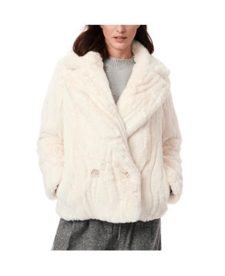 Bernardo Women's Grooved Faux Fur Jacket - Macy's