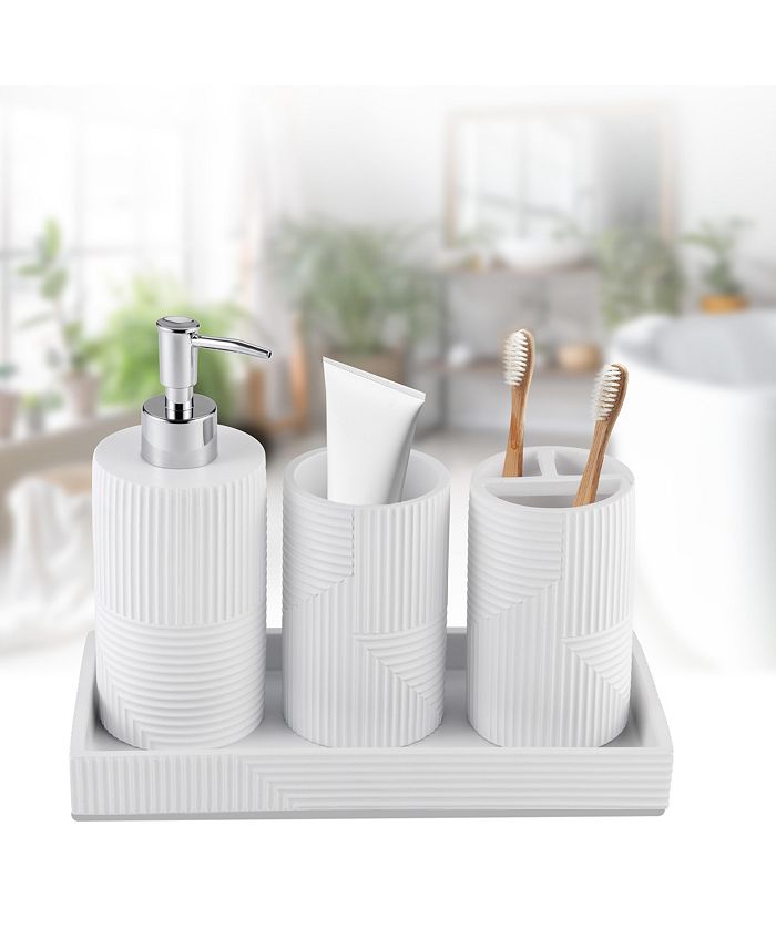 KRALIX 4pc Sedona Resin Paint Coated Bath Accessory Set - Macy's