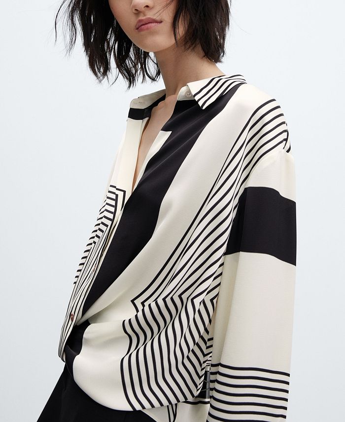 MANGO Women's Geometric Print Shirt - Macy's