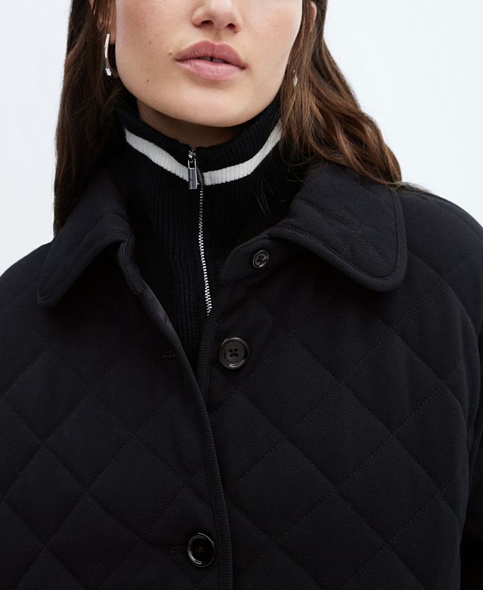 MANGO Women's Cotton Quilted Jacket - Macy's