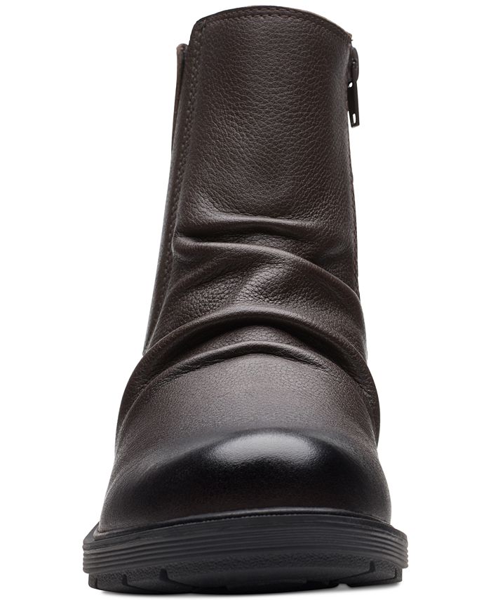 Clarks Women's Hearth Rose Scrunched Ankle Boots - Macy's