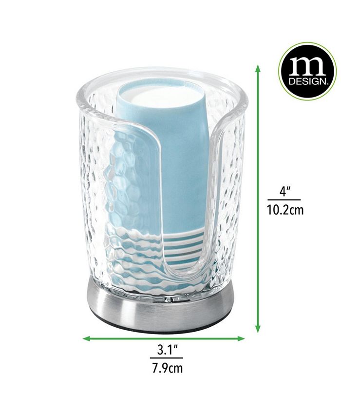 mDesign Plastic/Steel Compact Disposable Paper Cup Dispenser - 2 Pack ...