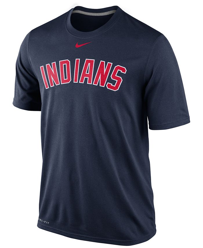 Nike Men's Cleveland Indians Legend Wordmark T-Shirt - Macy's