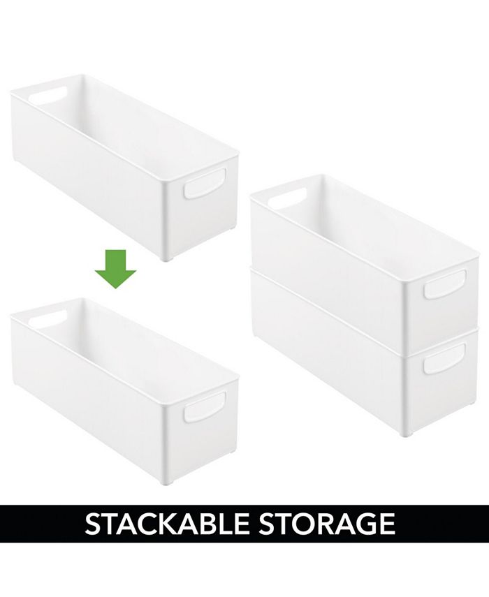 mDesign Plastic Stackable Kitchen Organizer Storage Bin - 8 Pack ...