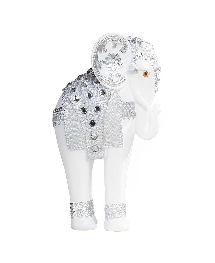 FC Design 9"H Standing Long Legged Elephant with Decorative Gem Statue ...