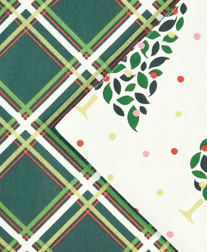 kate spade new york Holiday Confetti Acrobat Plaid Reversible Holiday ...