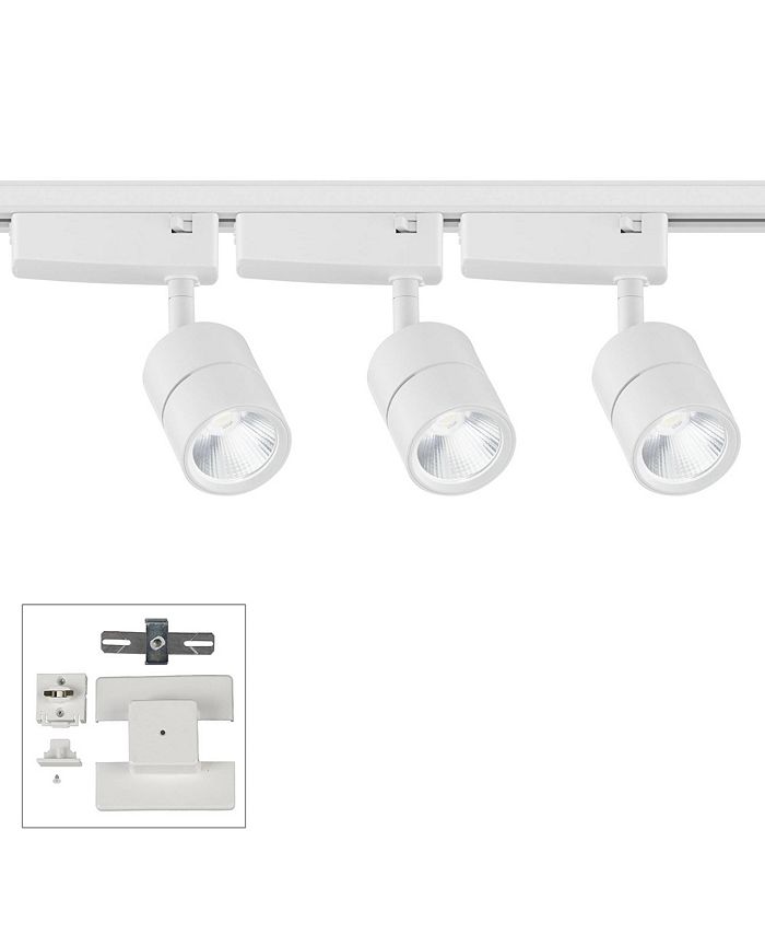 Pro Track Linder 3-Head LED Ceiling Track Light Fixture Kit Floating ...
