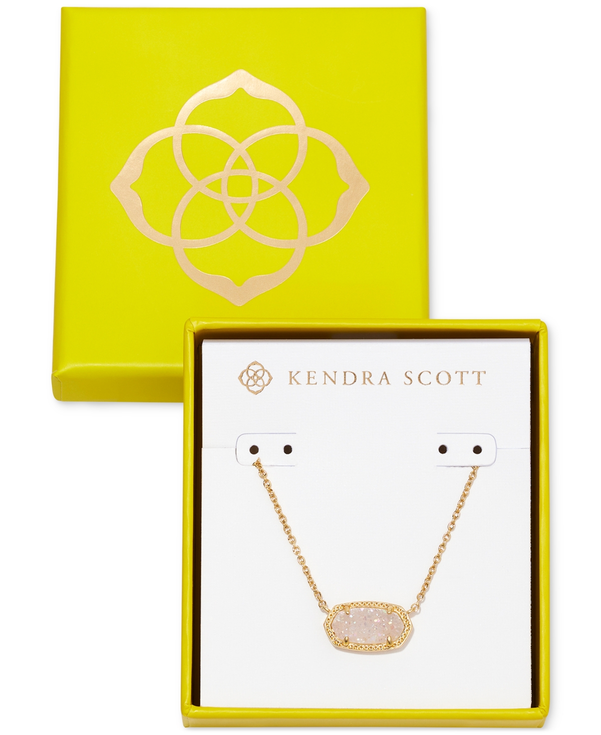 Click here for Kendra Scott Elisa Pendant Necklace - Gold Iridscn... prices
