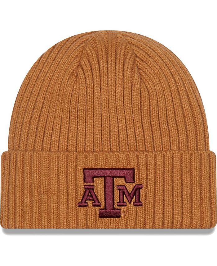 New Era Men's Light Brown Texas A&M Aggies Core Classic Cuffed Knit Hat ...
