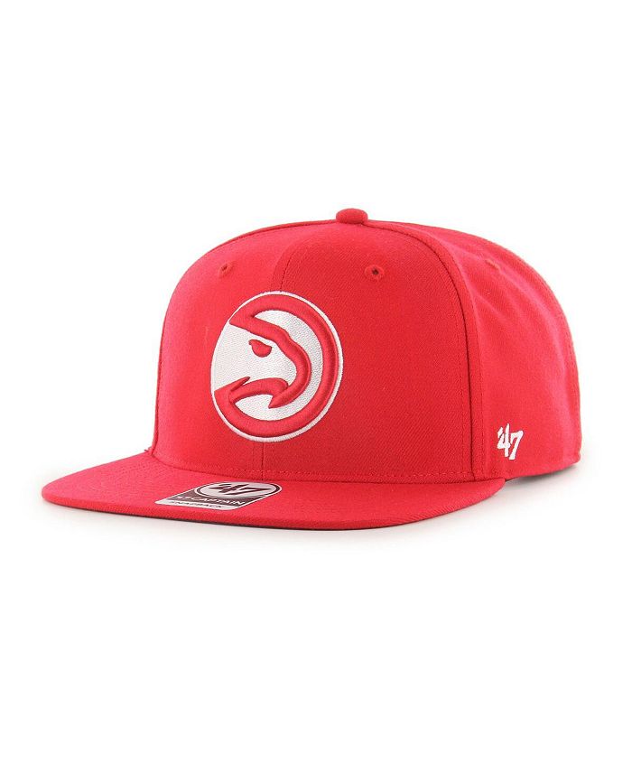 '47 Brand Men's Red Atlanta Hawks Sure Shot Captain Snapback Hat - Macy's
