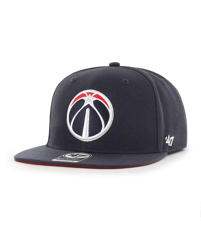'47 Brand Men's Navy Washington Wizards Sure Shot Captain Snapback Hat ...