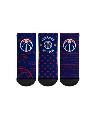 Toddler Boys and Girls Rock Em Socks Washington Wizards #1 Fan 3-Pack ...