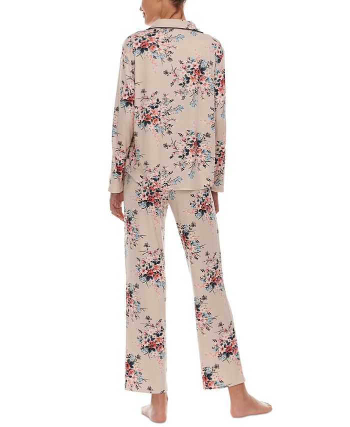 Flora by Flora Nikrooz Women's Lindsey 2-Pc. Printed Pajamas Set - Macy's