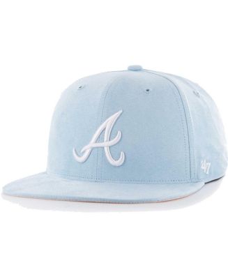 Men's '47 Brand Light Blue Atlanta Braves Ultra Suede Captain Snapback ...