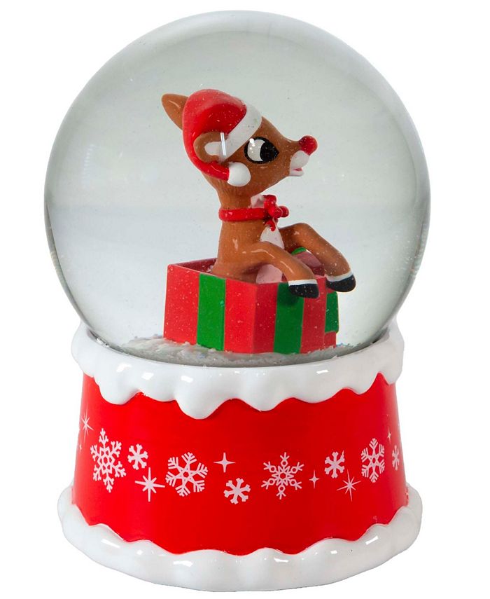 Kurt Adler 100mm Rudolph in Present Water Globe - Macy's